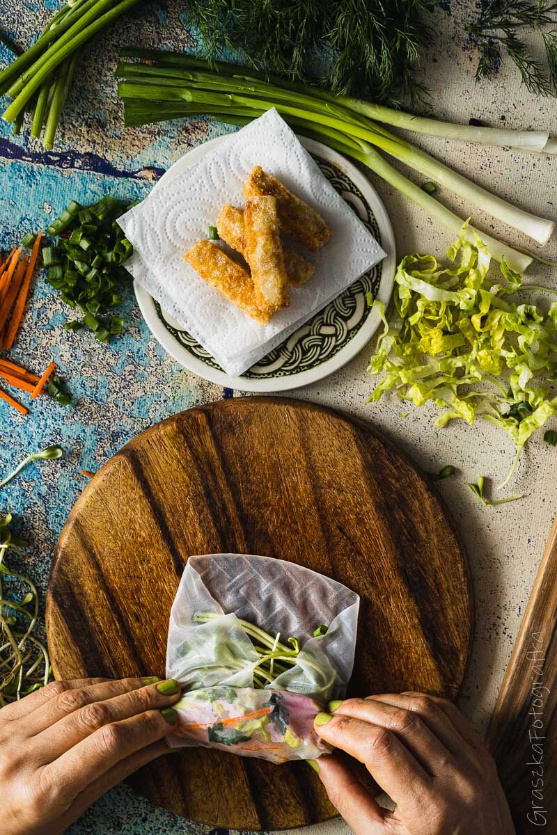 Spring rolls - instrukcja obrazkowa - Ballada jarzynowa